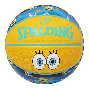 Spalding 85-045J Spongebob Good Mood Rubber No. 5 Ball Basketball Outdoor Use Collaboration