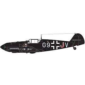 Airfix Quickbuild Messerschmitt Bf109E-4 / E-1 1:48 Military Aviation Plastic Model Kit A05120B, Multicolor