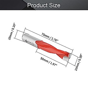 Utoolmart Brad Point Drill Bits for Wood 10mm x 70mm Forward Turning HSS for Woodworking Carpentry Drilling Tool 2pcs