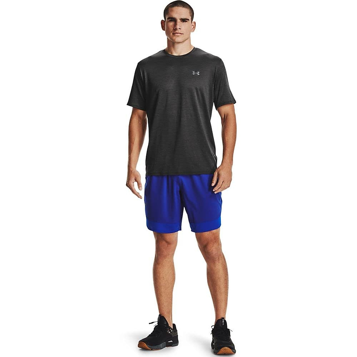 Under Armour mens Training Vent 2.0 Short-Sleeve T-Shirt , Black (001)/Pitch Gray , Medium