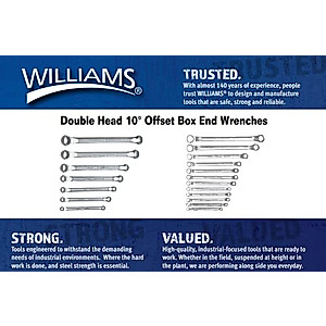 Williams 7725B Box Wrench 12 Point, 1/2 X 9/16-Inch