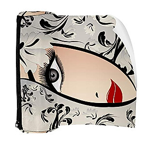 Floral Woman Pencil Bag Pen Case Stationary Case Pencil Pouch Desk Organizer Makeup Cosmetic Bag for School Office