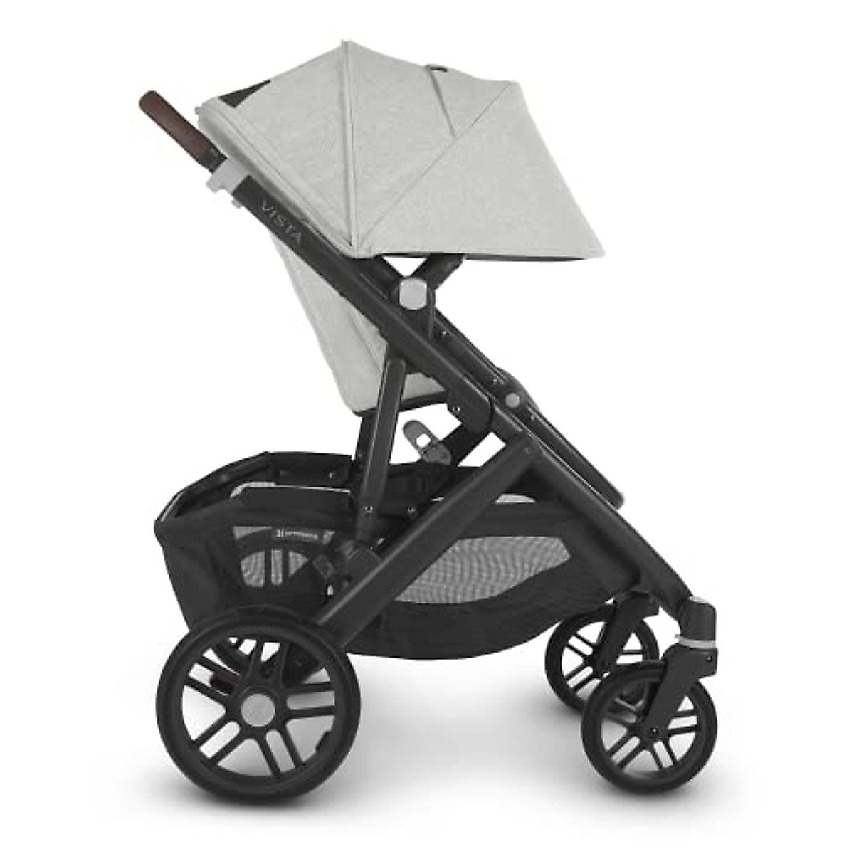 Vista V2 Stroller - Anthony (White and Grey Chenille/Carbon/Chestnut Leather)