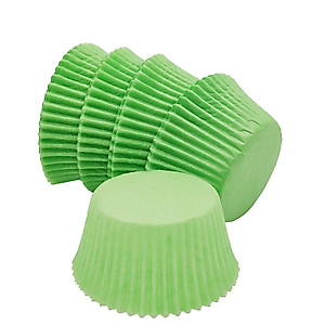 Mombake Premium Green Greaseproof Cupcake Liners Muffin Paper Baking Cups Standard Size, 100-Count