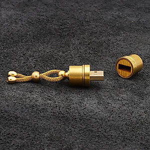 Handmade 512Gb USB 3.1 Flash Drive Brass/Wood Tube – Unique Design – Steampunk Accessory – Industrial Style – Stick Thumb Pen Key Storage Memory – Authentic Retro Vintage Gadget