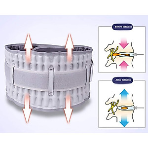 LSRRYD Durable Lumbar Support Belt Back Support Belt Inflatable Traction for Pain Relief and Injury Prevention