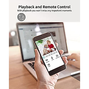 BJS Baby Monitor with Camera and Audio, 1080P Indoor Home Camera with Sound and Motion Detection, Baby/Pet Elder/Nanny, Infrared Night Vision (1 Pack), White (BM-A-1)