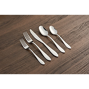 CAMBRIDGE Silversmiths Delia Mirror 20-Piece Flatware Set, Service for 4