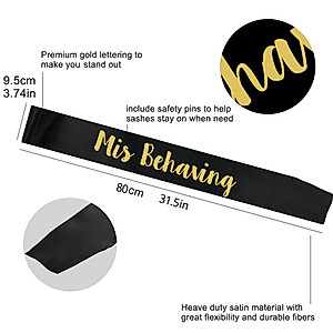 18 Pack Funny Bachelorette Party Sashes 1 Bride Sash and 17 Bridesmaid Sashes for Bachelorette Party,Engagement Party,Bridal Shower and Bridal Party