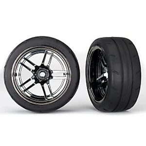 Traxxas Tires And Wheels Assembled ( 1.9' Response Tires) (Extra Wide, Rear) (2)