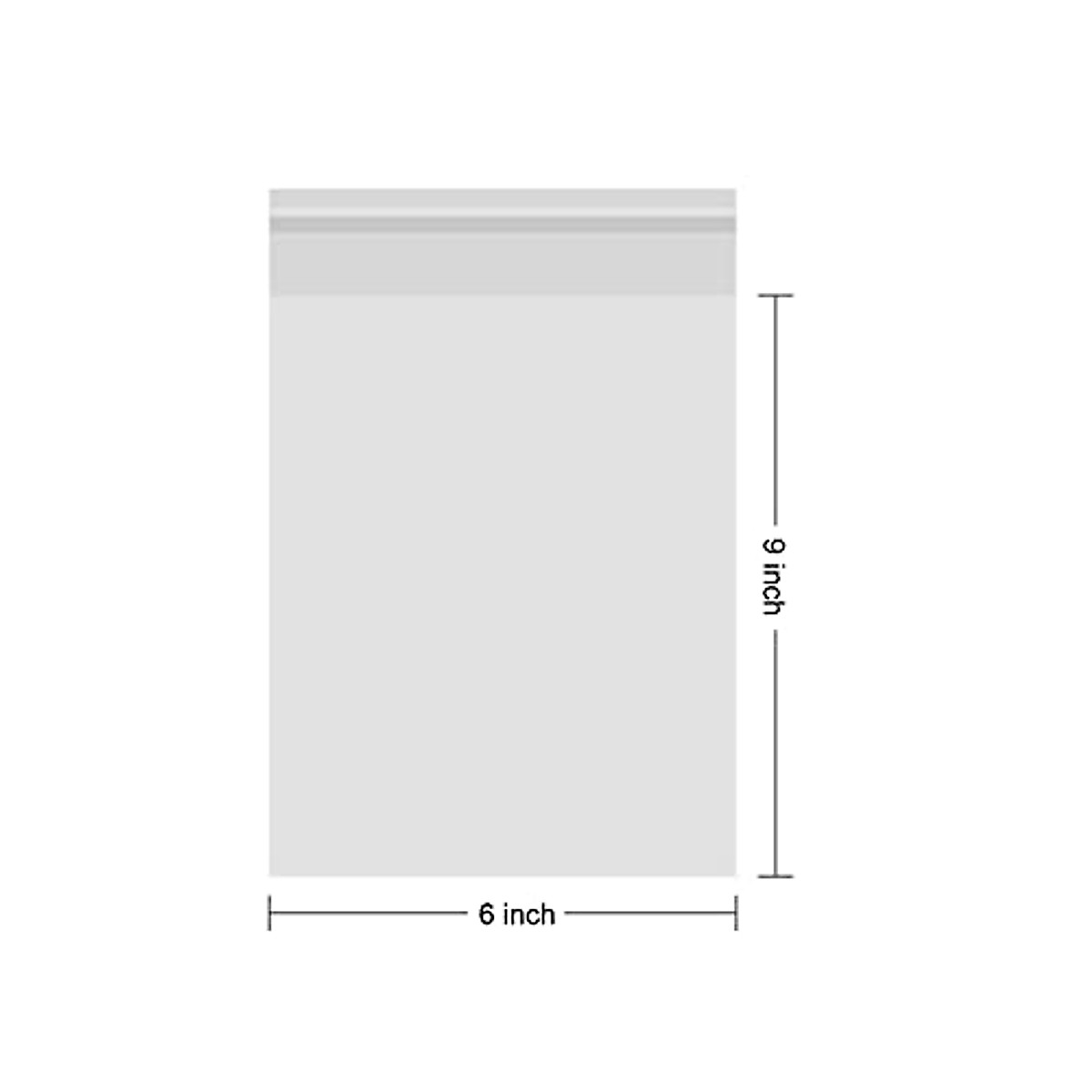 200ct - 6x9 Self Sealing OPP Cello Bags, 1.4 Mils Thick, Adhesive Strip, Safe For Baked Treats, Party Souvenirs, Documents & More