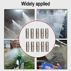 Padyrytu Brass Slip Connector for Misting System,3/8 inch Connector, 1000 PSI Rated, 10Pcs in one Package(Single Spray)