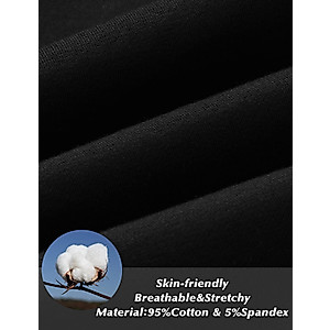 SEVEGO Lightweight Women's 34" Tall Inseam Cotton Soft Jogger with Zipper Pockets Cargo Pants Black Medium