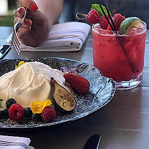 Drinique Elite Tumbler Unbreakable Tritan Iced-Tea Glasses, 12 oz (Set of 4), Clear