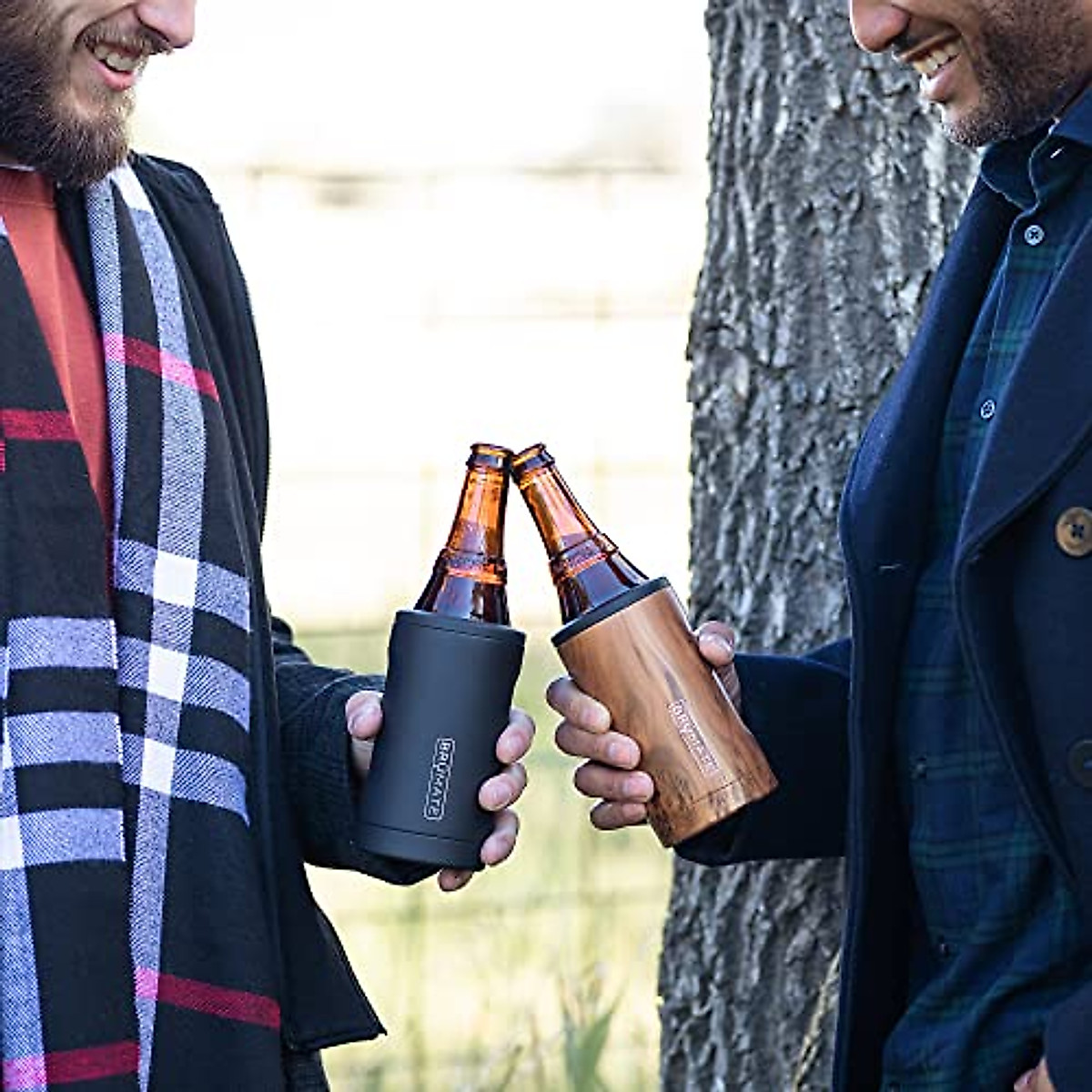 BrüMate Hopsulator Bott'l Insulated Bottle Cooler for Standard 12oz Glass Bottles | Glass Bottle Insulated Stainless Steel Drink Holder for Beer and Soda (Stainless)