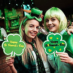 36 Pcs Shamrocks Clover Cut-Outs for St. Patrick's Day Classroom Party Decoration