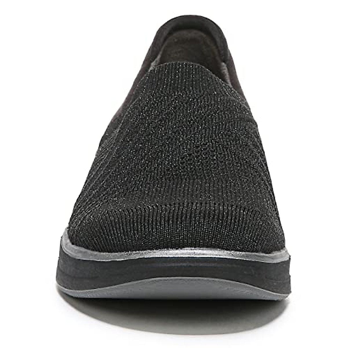 BZees Women's Triumph Slip-On Sneaker, Black, 9 Wide