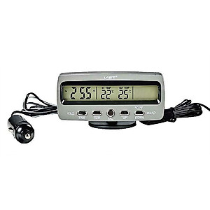MASO 4 In 3 LED Car Digital Outdoor Indoor Clock LED Voltage Indicator Voltmeter Thermometer