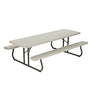 Lifetime 80123 Folding Picnic Table and Benches, 8 Feet