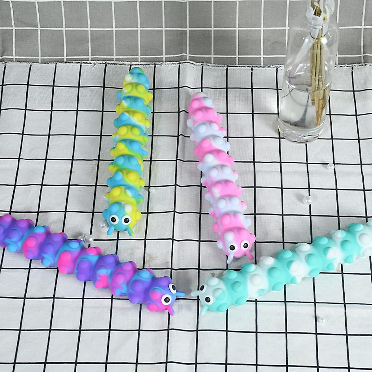 Langmeil Suction Pop Fidget Toy, Relax and Pressure Relief Toys, 3D Squeeze Anti-Pressure Popper Sensory Toys for Kids and Adults(Purple & Mint)