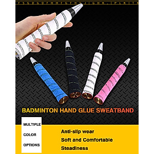 Toweling Racket Overgrip, Super Absorbent Cotton Towel, Skid Resist Absorb Sweat Grip Tape, Handles Protection for Tennis Badminton Racquetball Squash Baseball