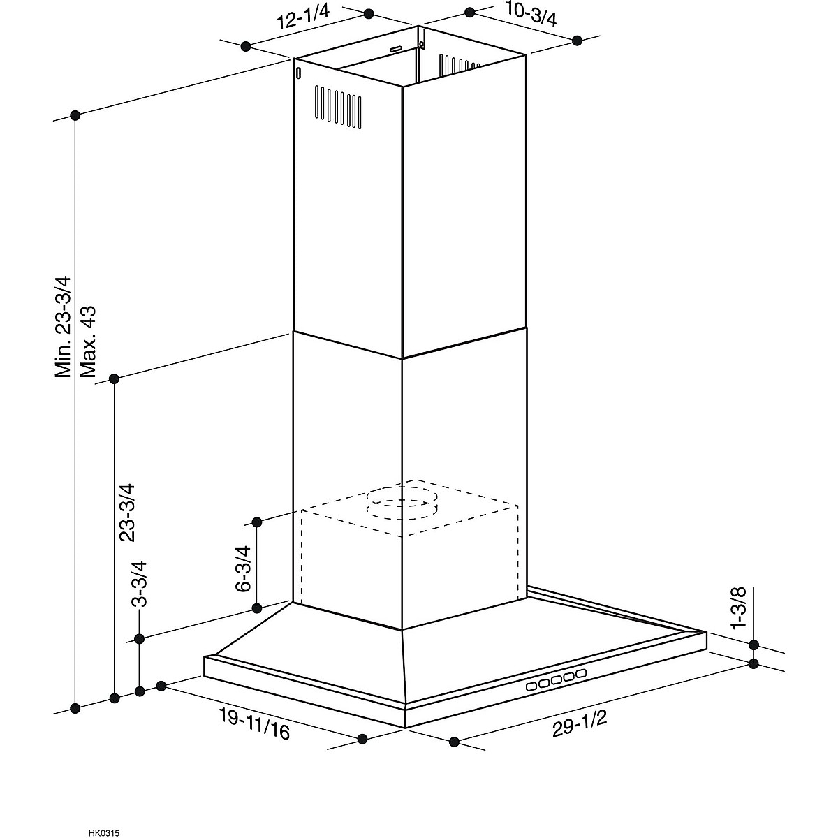 Broan-NuTone BWS2304BLS Range Hood, 30-Inch, Black Stainess Steel Legacy