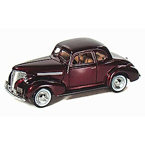 1939 Chevy Coupe, Burgundy - Motormax 73247 -1/24 Scale Diecast Model Toy Car for unisex children