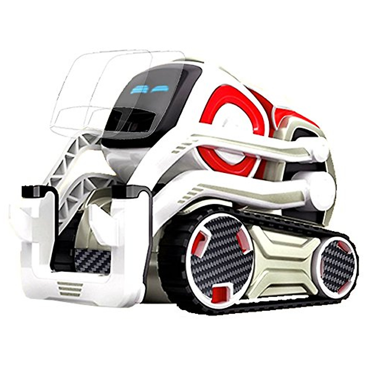 IPG for Cozmo Robot Face Screen Guard Decoration KIT Include Wheels&Body Set 7 Units Decals+2 Units Screen Protector (This is NOT A Robot) (Black Carbon Fiber)