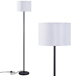 YUNHONG Simple Design LED Floor Lamp,Modern Standing Lamp with White Shade,Pole Lamp with Foot Switch,64.7'' Tall Lamp for Living Room Bedroom Office,Home Decor Lamps(LED Bulb Included)