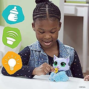 FurReal Flitter The Kitten Color-Change Interactive Feeding Toy, Lights and Sounds, Ages 4 and up