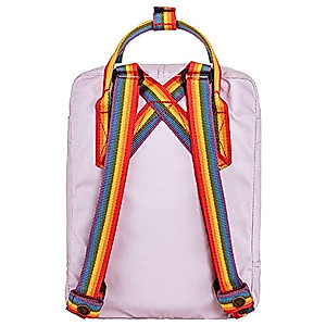 Fjällräven Kånken Rainbow Mini Backpack for Men, and Women - Durable Fabric with Adjustable Shoulder Straps, and Lightweight Backpack Pastel Lavender/Rainbow One Size One Size