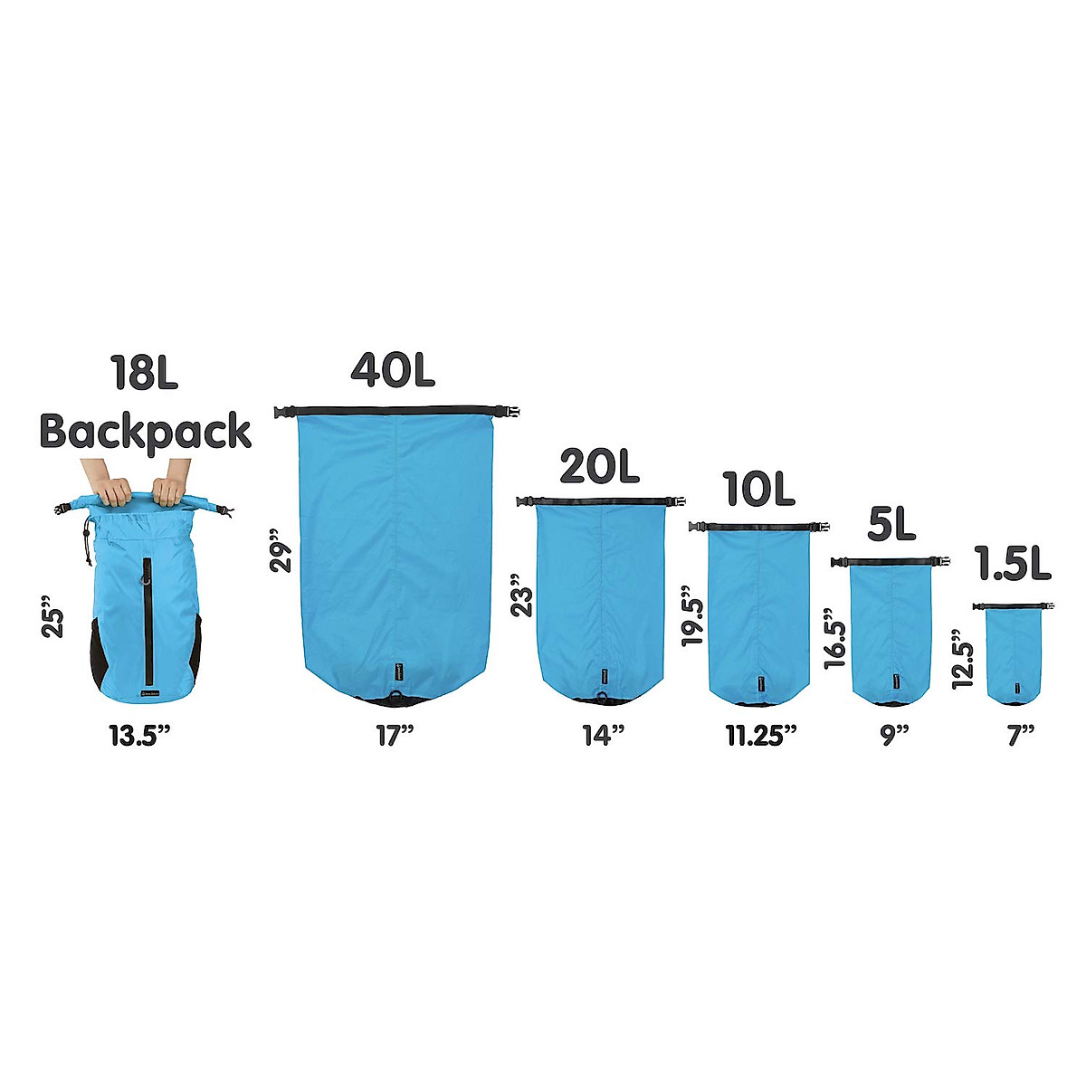 Skog Å Kust LiteSåk 2.0 Waterproof Ultralight Dry Bag | 10L Blue