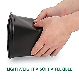 GROWNEER 24 Packs 0.7 Gallon Flexible Nursery Pot Flower Pots with 15 Pcs Plant Labels, Plastic Plant Container Perfect for Indoor Outdoor Plants, Seedlings, Vegetables, Succulents and Cuttings 2.5Qt