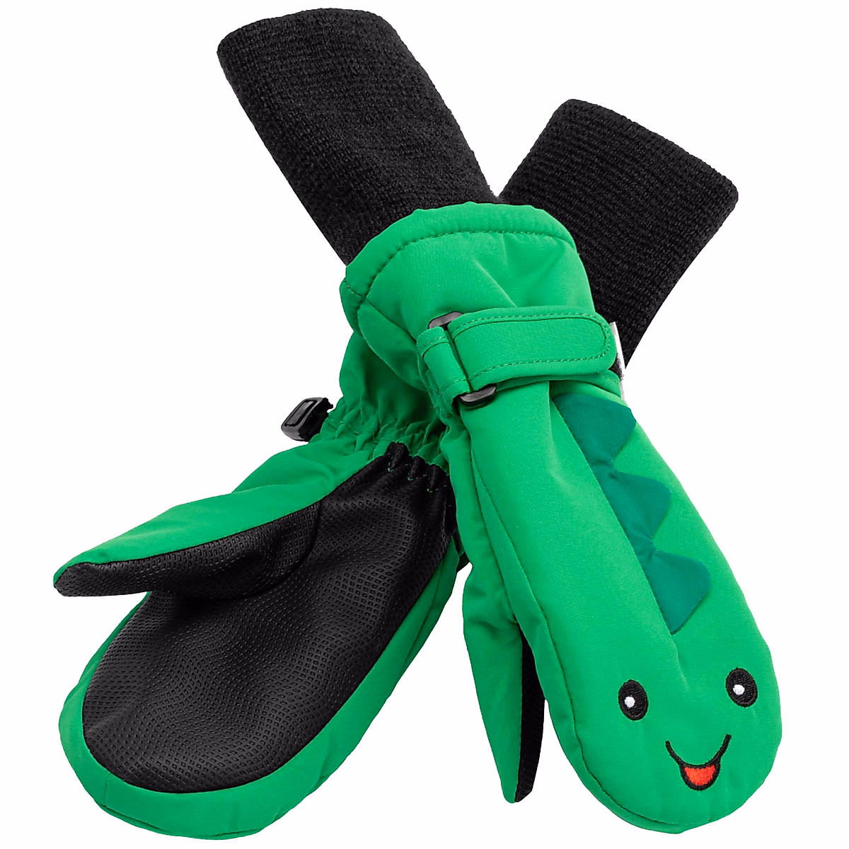 Maplefield Waterproof Kids Gloves with Fun Creatures - Long Cuff Keeps Kids Dry and Warm - Toddler Gloves with Thinsulate