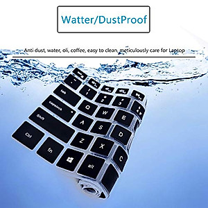 Keyboard Cover for New Dell Inspiron 14 2-in-1, Dell Inspiron 5401 5402 5409 5405 5406 5490 5493 5498 7490 7400 7405 7409 , Inspiron/Vostro 13 5390 5391 7390 7391 13.3" US Keyboard Cover - Black