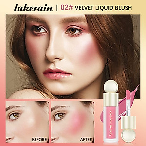 YU KUI LX Liquid Blush, Cream Blush For Cheeks, Soft Pinch Liquid Blush, Skin Tint Blush Makeup, Easy To Blend And Color, Long-Lasting, Natural-Looking (02#)