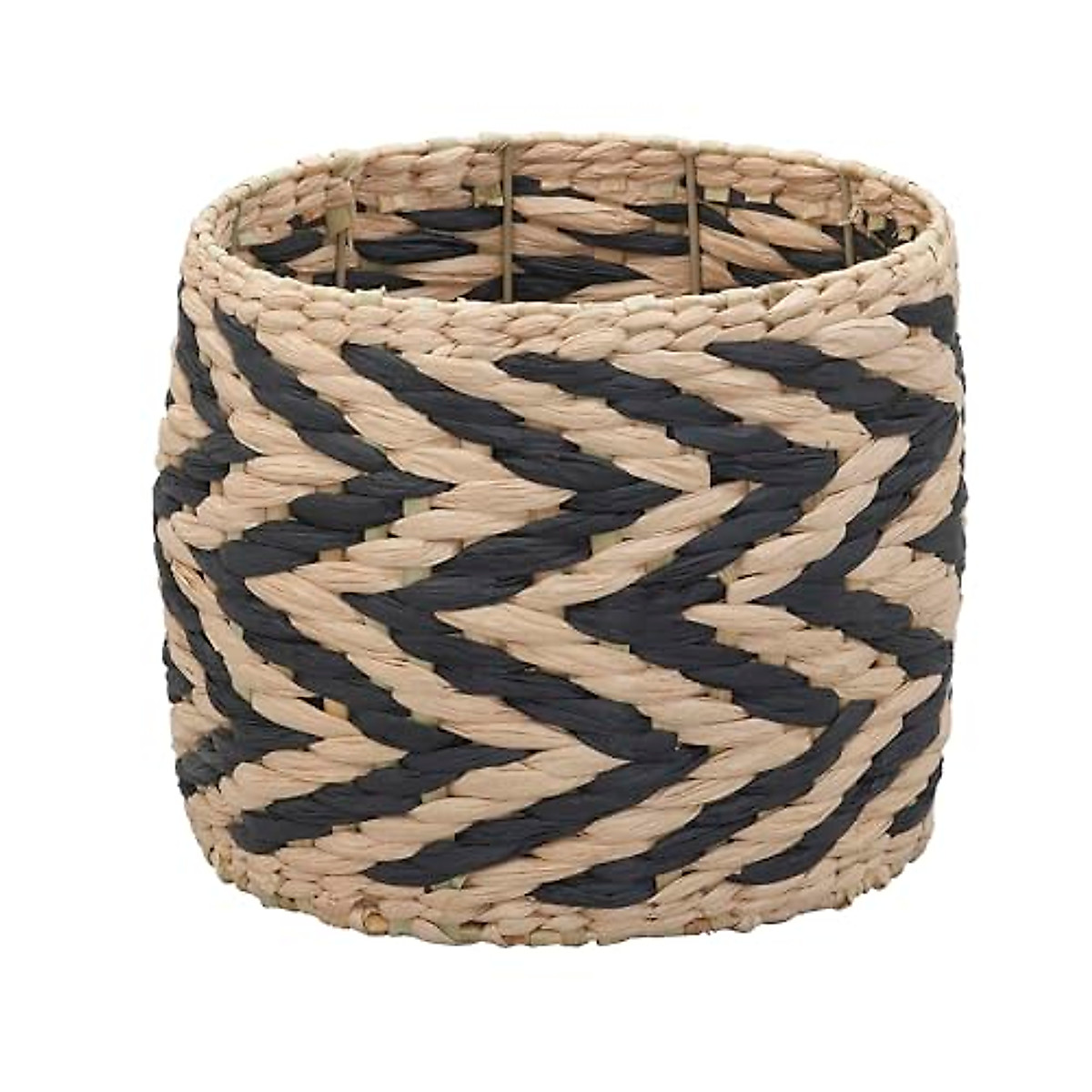 Household Essentials, Natural and Black Cattail and Paper Zee Basket
