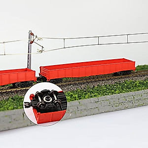 4pcs Model Trains N Scale 1:160 Bogies Coupler 33" Metal DC Wheels with Screw Washer HP03150
