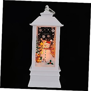 Portable Christmas Lights 1PC Portable Lantern Christmas Decor LED Lantern Christmas Snow Globe Lantern Decorative Lamp Glitter Lanterns Snowball Gift Decorate Night Light Music