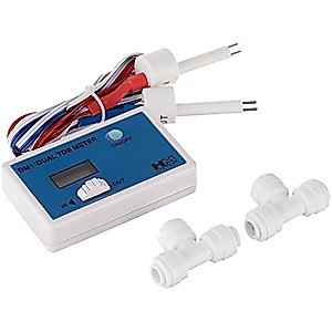 HM Digital DM-1 In-Line Dual TDS Monitor, 0-9990 ppm Range, +/- 2% Readout Accuracy,Blue & White