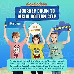 Nickelodeon Spongebob Square Pants Shirts for Boys (3-Pack) KidsGraphic Tshirt for Toddler & Up - 6 Gn/YEL/Pk SS