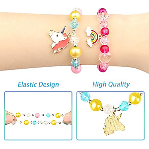 Easter Basket Stuffers for Girls Toddler Teens Prefilled Easter Eggs Fillers with 6 Pack of Beads Bracelet and Ring Inside Easter Gifts Filled Plastic Easter Eggs Stuffers Kids Easter Toys