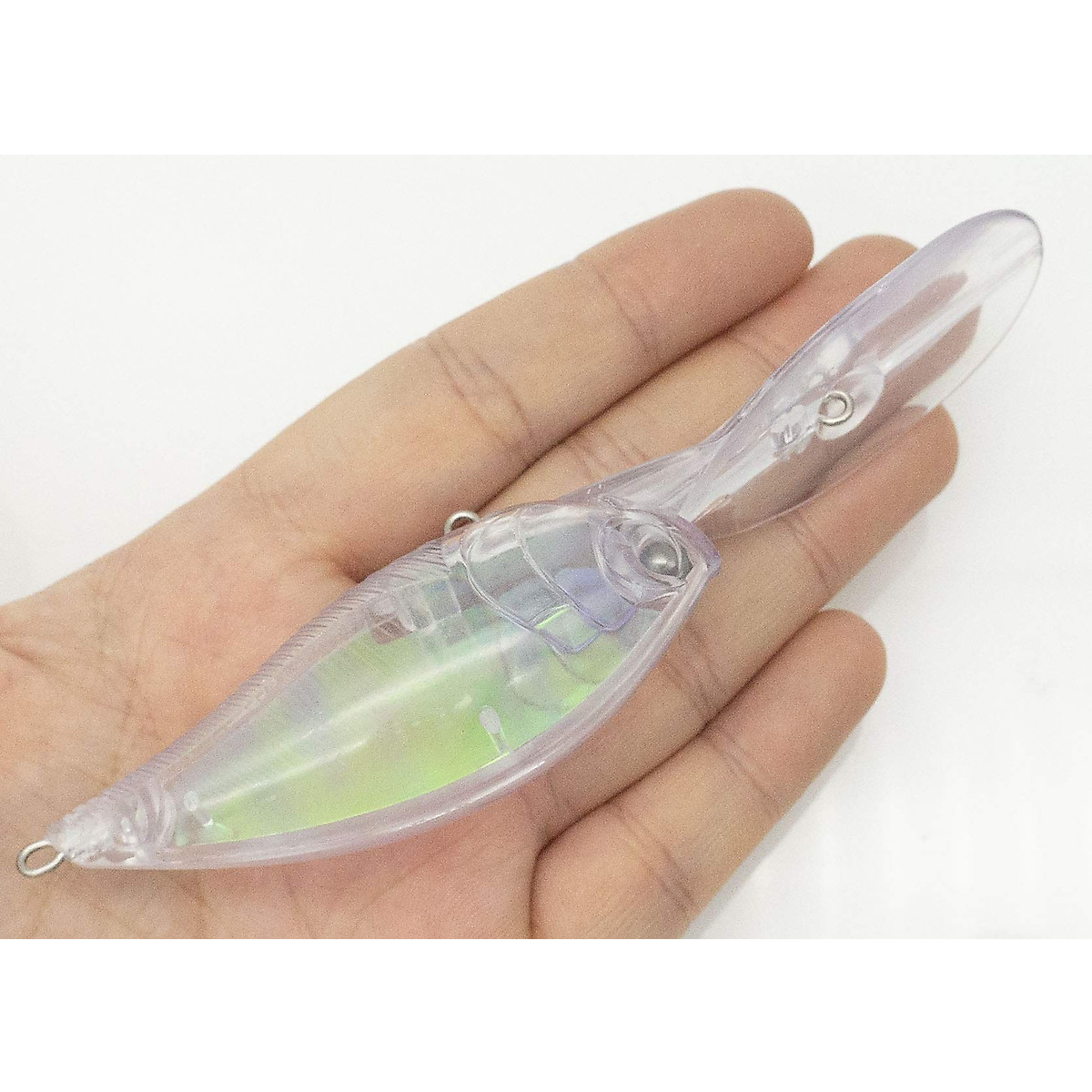 10PCS Unpainted Lure Blanks with 7mm Free Fishing Eyes 17.79g 11.8cm Crankbait Simulation Blank Body Clear Hard Baits Trout Salmon Swimming Sea Bait Topwater Freshwater Plastic Minnow Lure 8333 7mm
