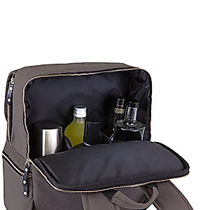 PICNIC TIME Bar Backpack 16-Piece Portable Cocktail Set, Portable Bar Case with Cocktail Shaker Set, (Gray)