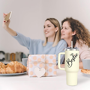 DOCRAGI Gifts for Sister from Sister, Gifts for Friends, Bestie Gifts for Women - Best Friend Birthday Gifts for Sister, Friendship Gifts for Sister, Bestie, Women - 40oz coffee Tumbler with Straw