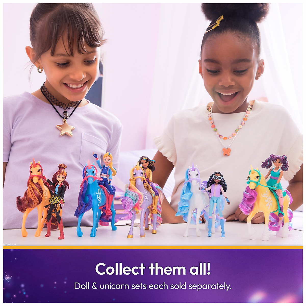 Unicorn Academy, Valentina & Cinder with 2 Accessories & Hair Tool, Dolls & Unicorn Toys for Girls Ages 4 and up