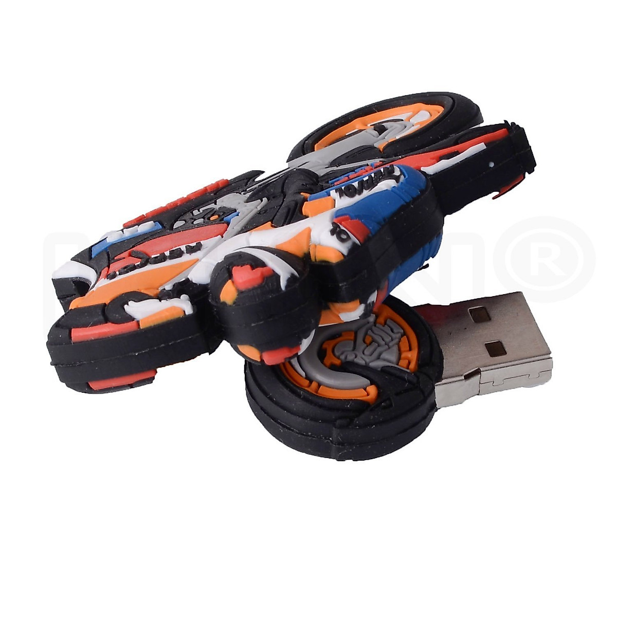 WooTeck 128GB Strong Cartoon Motorcycle USB Flash Drive Memory Stick Novelty Cute Pendrive