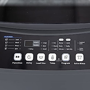 Avanti STW20D2P Portable Washing Machine 2.0 Cu. Ft. Capacity with Standard Sink/Faucet Attachment, 6 Cycles, Compact for Apartments Dorms and RVs, Gray