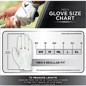 Callaway Golf 2020 Tour Authentic Glove (Right Hand, Men's Standard, Large), White