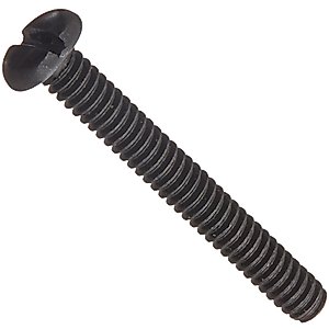 Small Parts Steel Pan Head Machine Screw, Black Oxide Finish, Meets ASME B18.6.3, Slotted Drive, #4-40 Thread Size, 7/8" Length, Fully Threaded, Imported (Pack of 100)